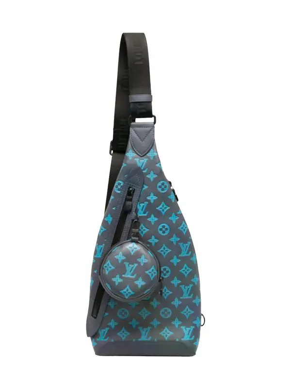 LOUIS VUITTON 2021-2026 Monogram Shadow Duo Sling Crossbody Bag - Blue