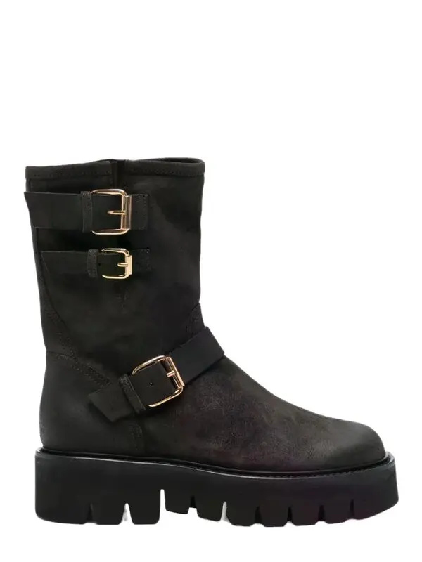 Agl Luggie Biker Buckle-fastening Boots - Grey