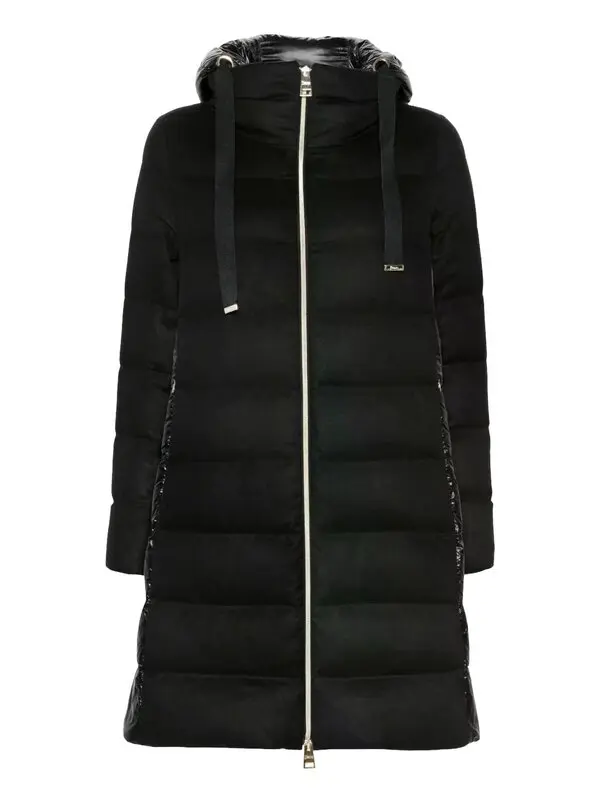 Herno Drawstring Padded Coat - Black