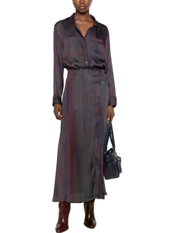 MAISON HOTEL Dreams Tana Striped Maxi Skirt - Brown