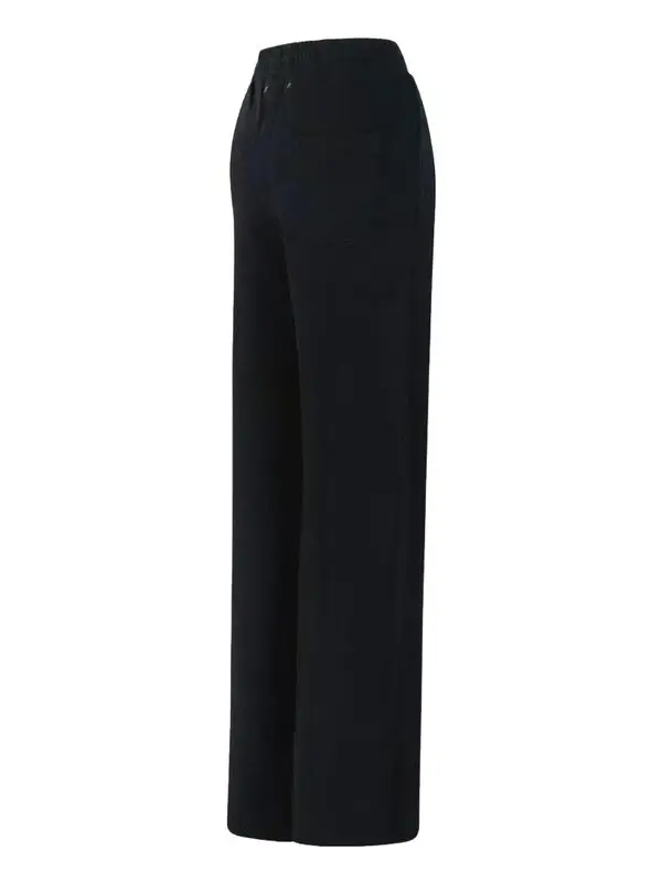 GOLDEN GOOSE Logo-plaque Wide-leg Track Pants - Blue