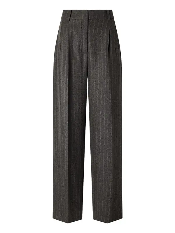 SKALL STUDIO Harry Pinstriped Recycled Wool-twill Straight-leg Pants - Multi