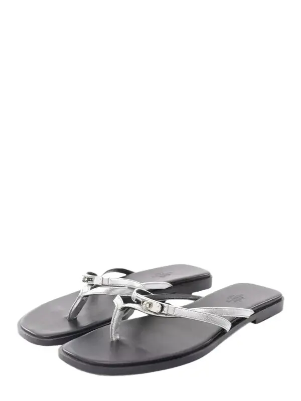 Hermès 2010s Kelly Buckle Sandals - Silver