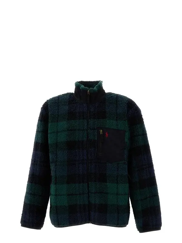 Polo Ralph Lauren Quilted Fleece Zip Sweatshirt - Black