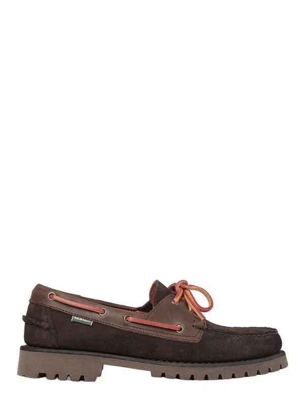 SEBAGO Guardian Suede Boat Shoes With Side Lacing - Dark