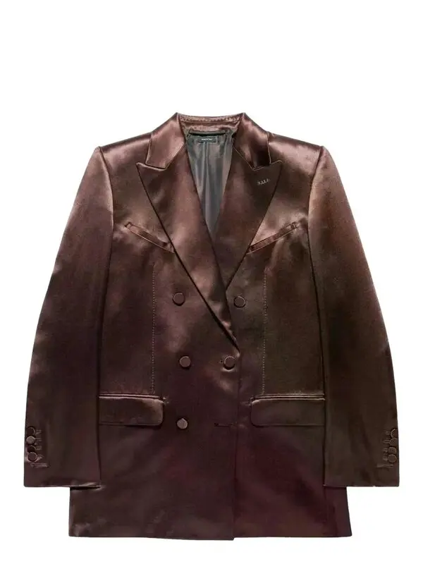 TOM FORD Silk Satin Western Jacket - Brown