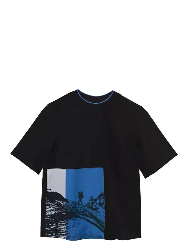Maison Kitsuné Polarized Mountains Graphic-print T-shirt - Black