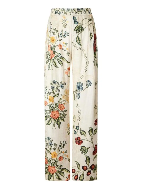 Agua Bendita Virtud Isolda Floral-jacquard Straight-leg Pants - Multi