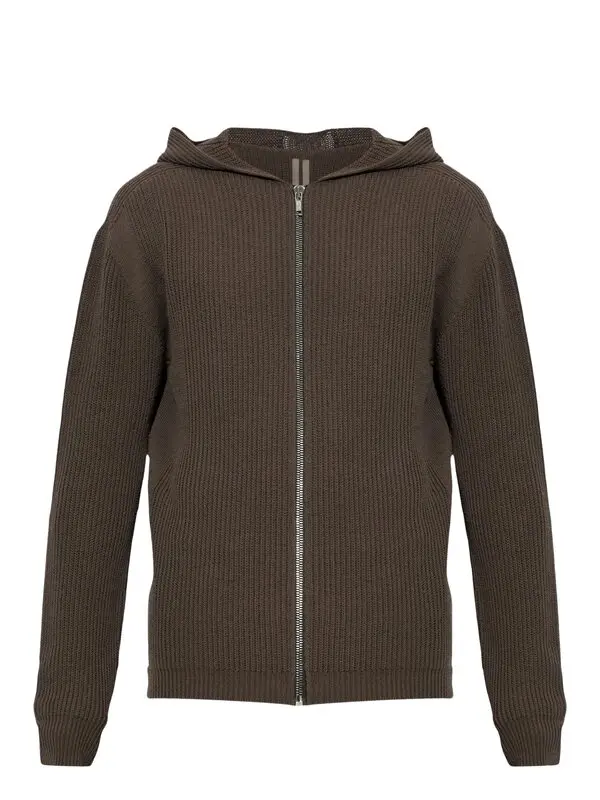 Rick Owens Hooded Cardigan By - Grey