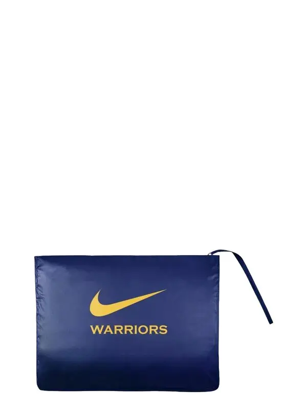 Nike Nba Golden State Warriors Half-zip-fastening Hoodie - Blue