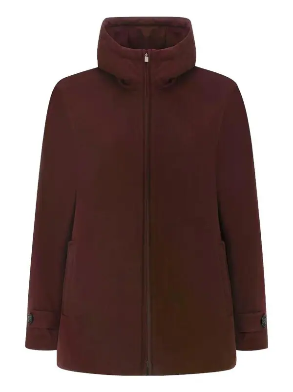 Paul & Shark Hooded Cashmere Parka - Red