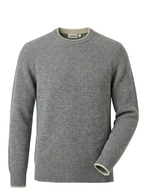 Altea Ribbed-knit Raglan-sleeve Sweater - Grey