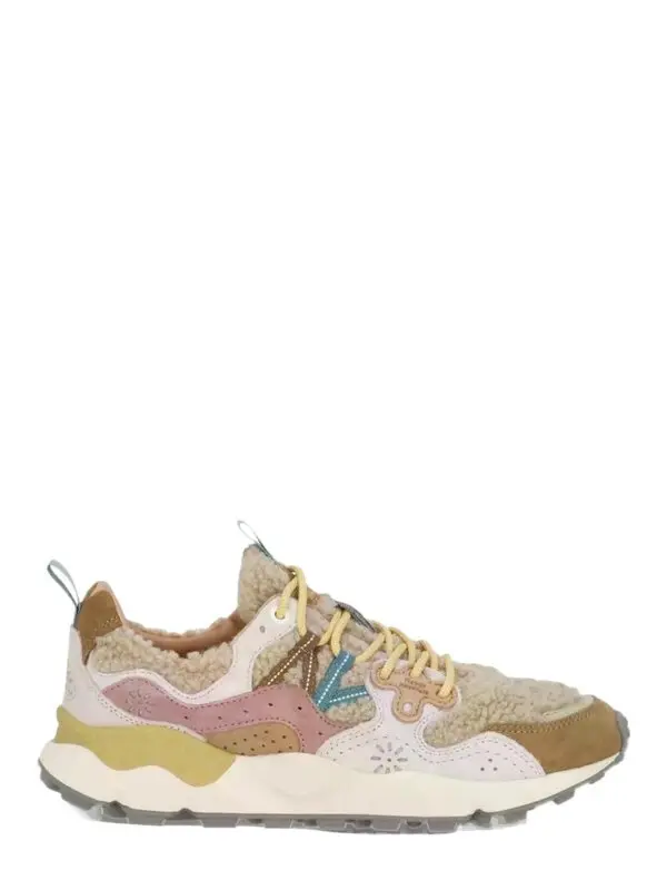 FLOWER MOUNTAIN Yamano 3 Panelled Sneakers - Neutrals