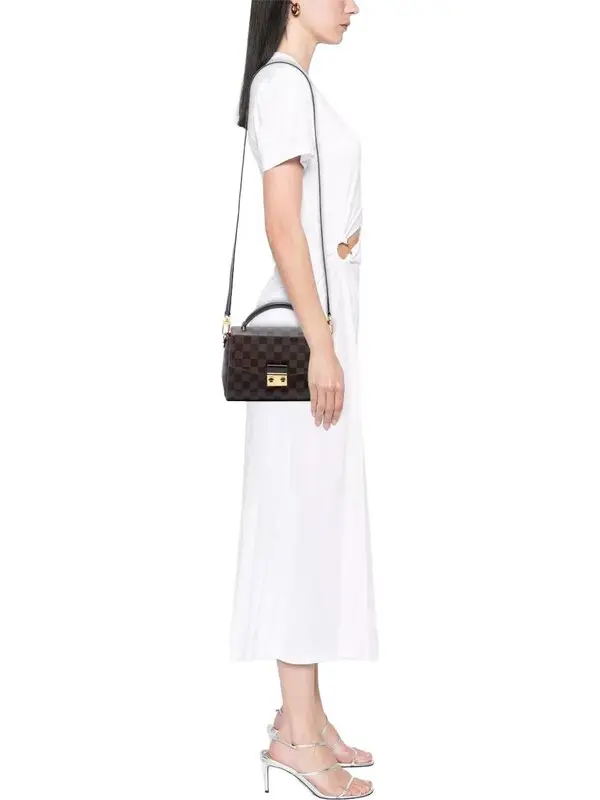 LOUIS VUITTON 2018 Damier Ebene Croisette Satchel - Cocoa