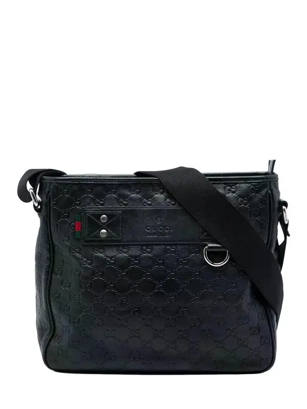 Gucci 2016-2026 Guccissima Web Crossbody Bag - Black