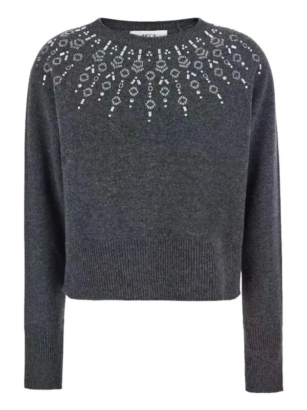 JUCCA Crystal-embellished Sweater - Grey