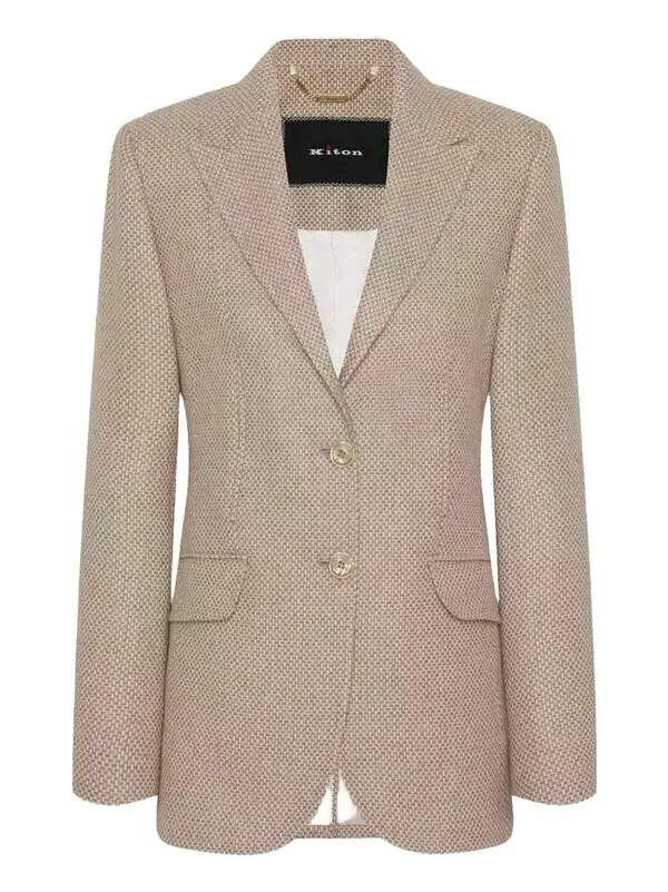Kiton Single-breasted Long-sleeve Blazer - Neutrals