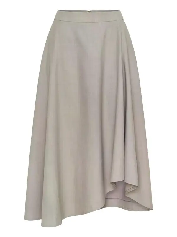 Anna Quan Lang Asymmetric Midi Skirt - Grey