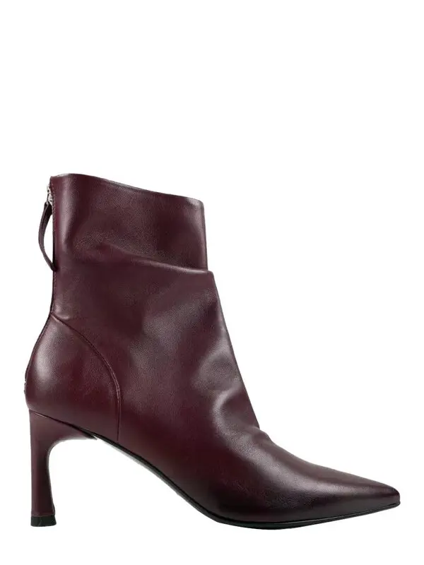 CHUCKIES Pointed-toe Zip-fastening Boots - Red