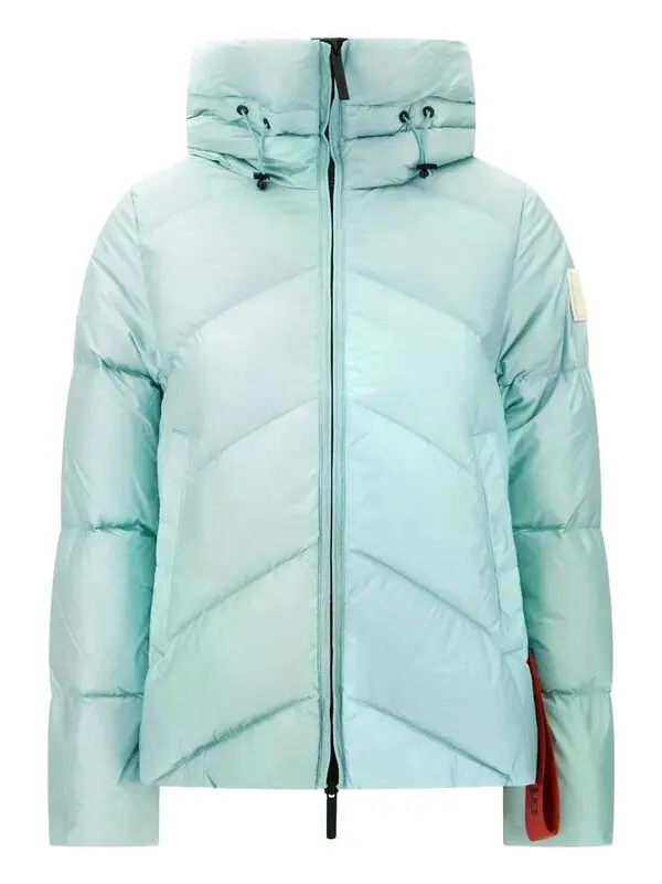 AFTER/LABEL Chevron-quilted Hooded Jacket - Blue