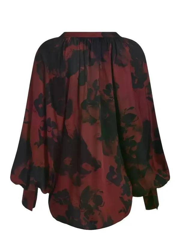 Karl Lagerfeld Floral-print Voluminous Blouse - Red
