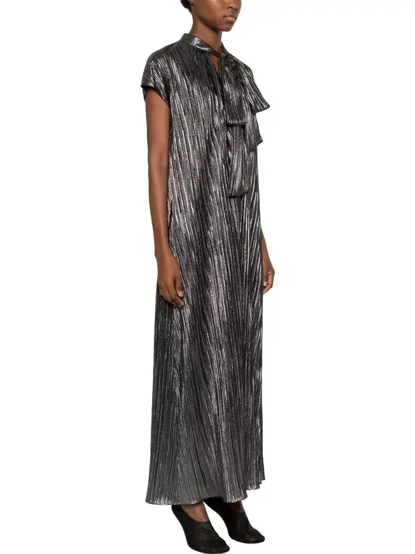 STYLAND Pleated Maxi Dress - Silver