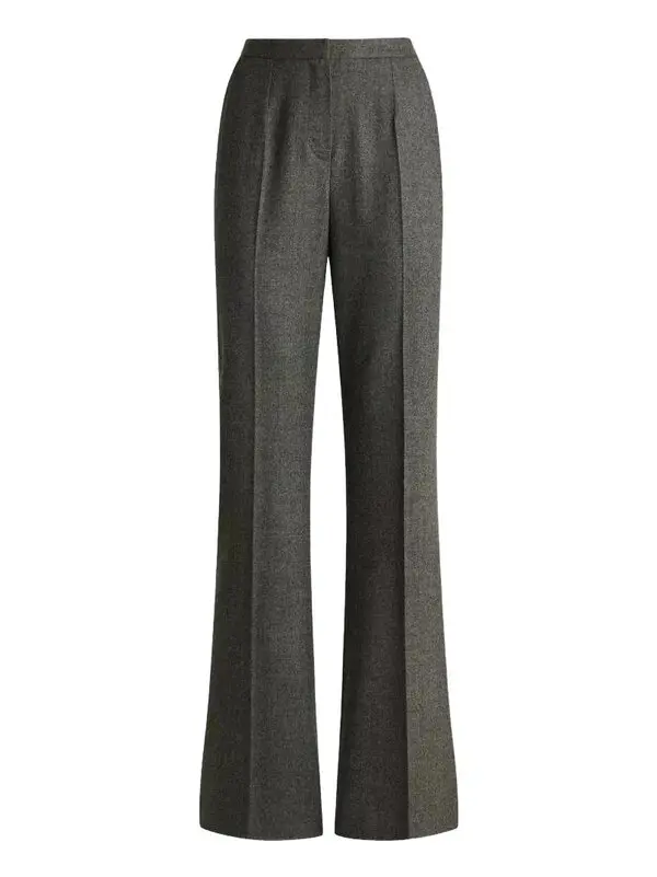 Kiton Pressed-crease Flared Trousers - Grey