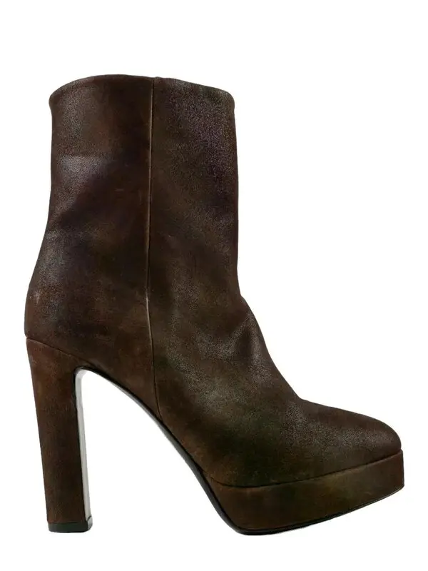 CHUCKIES Platform Ankle Boots - Brown