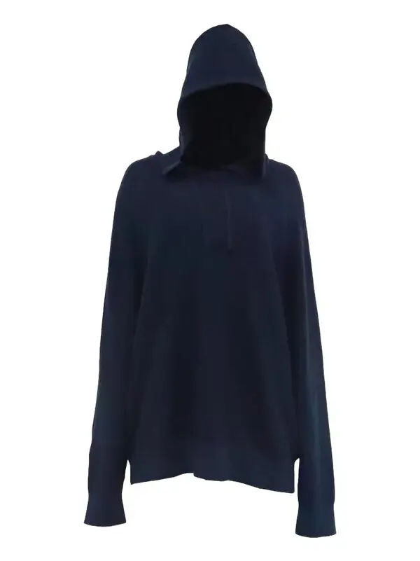 Michael Kors Ribbed-knit Hoodie - Blue