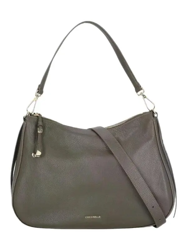 COCCINELLE Medium Nory Grained Leather Tote Bag - Grey