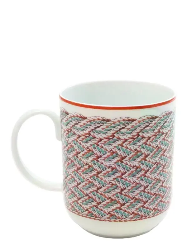 Hermès 2010s Tressage Equestre Nº2 Mug - White
