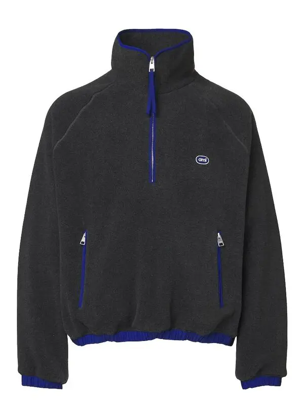 AMI Paris Oversized Fleece Jacket - Grey
