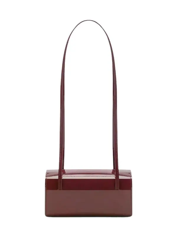 FANE Bra Patent-finish Shoulder Bag - Red