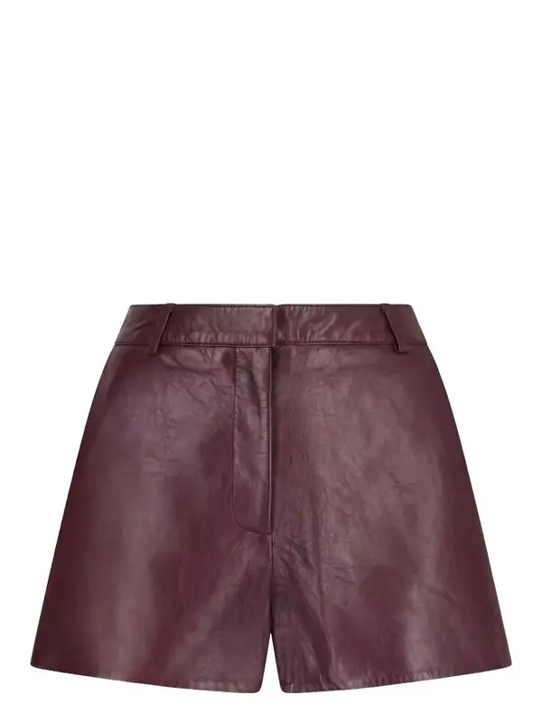 Retrofete Naya Leather Shorts - Red