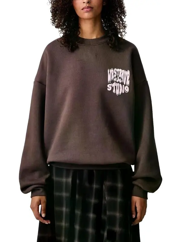 WRSTBHVR Flynn V2 Logo-print Sweater - Brown