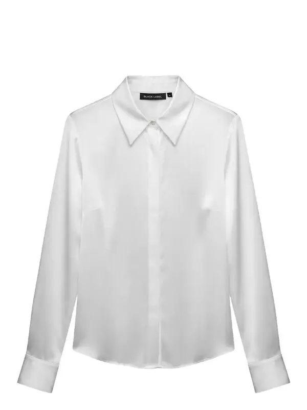 RUNDHOLZ BLACK LABEL Satin-finish Long-sleeve Shirt - White