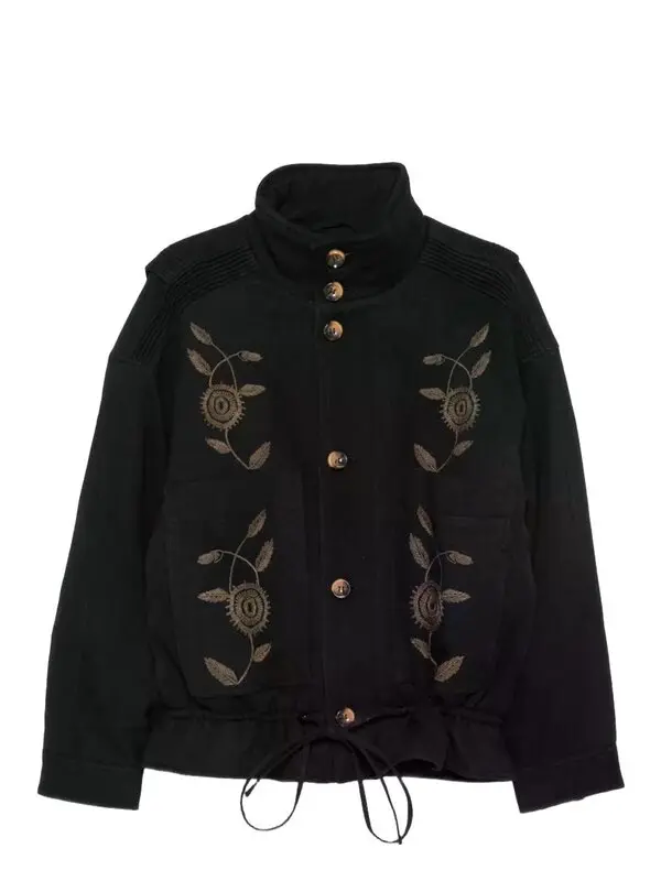 Antik Batik Aristide Floral-embroidered Jacket - Grey