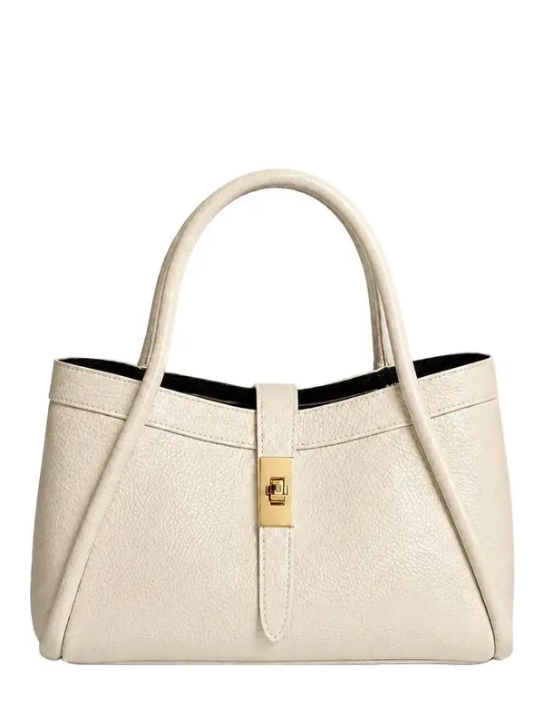BETSY & FLOSS Adria Leather Handbag Cream - White