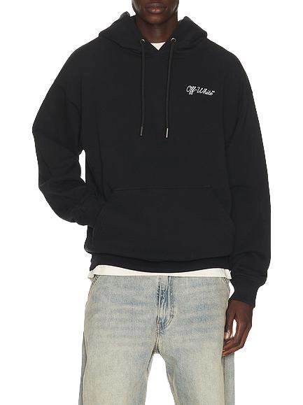 Off-White Script Logo Skate Hoodie - Black