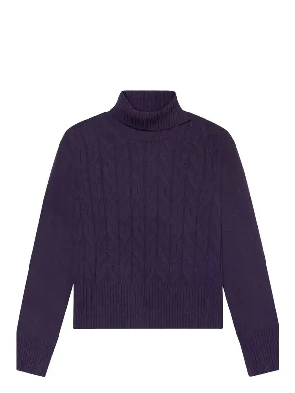 Brooks Brothers Cable-knit Turtleneck Sweater - Purple