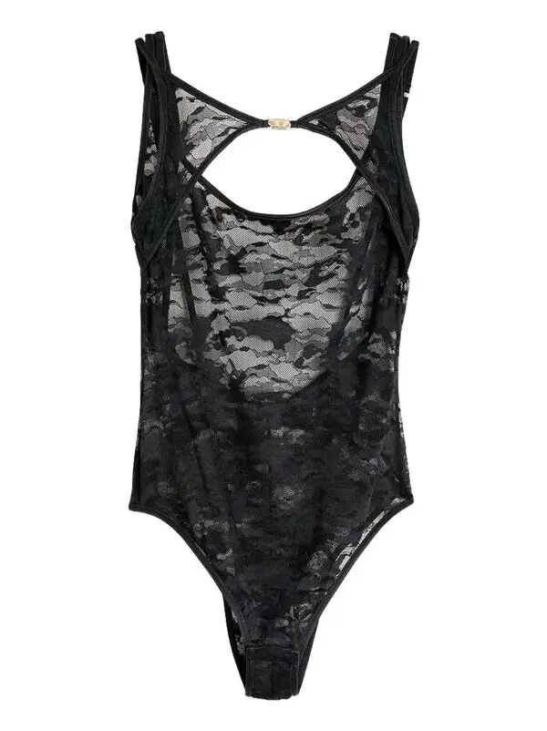 DIESEL® Bodysuit In Camo Lace - Black