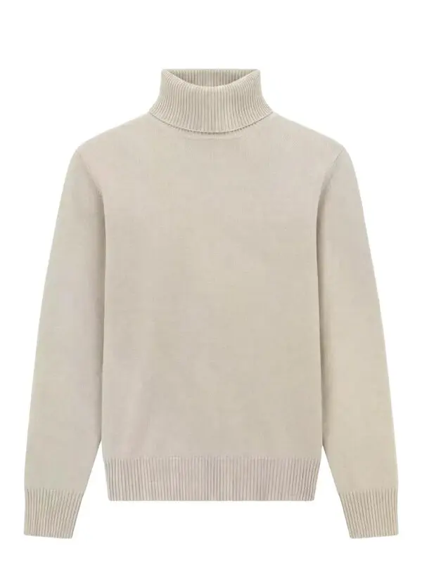 Emporio Armani Plain-knit Pure-cashmere Rollneck Jumper - Neutrals