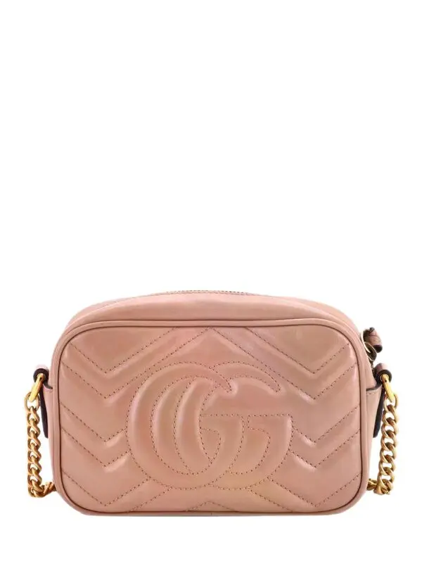 Gucci Gg Marmont Shoulder Bag Matelasse Leather Mini Crossbody Bag - Neutrals