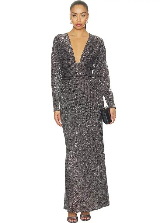 Missoni Sleeveless Long Dress - Metallic Silver