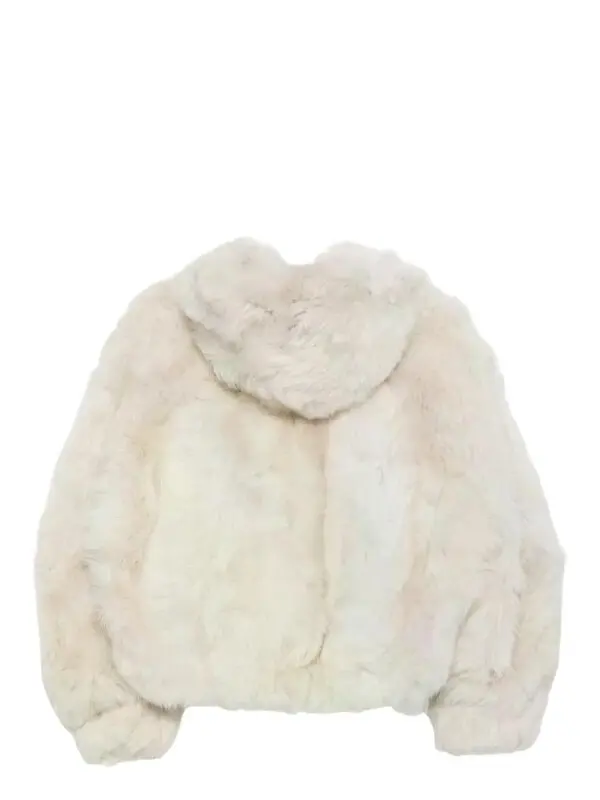 BLANCHA Hooded Shearling Jacket - Neutrals