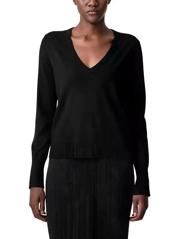 Sisley V-neck Sweater - Black