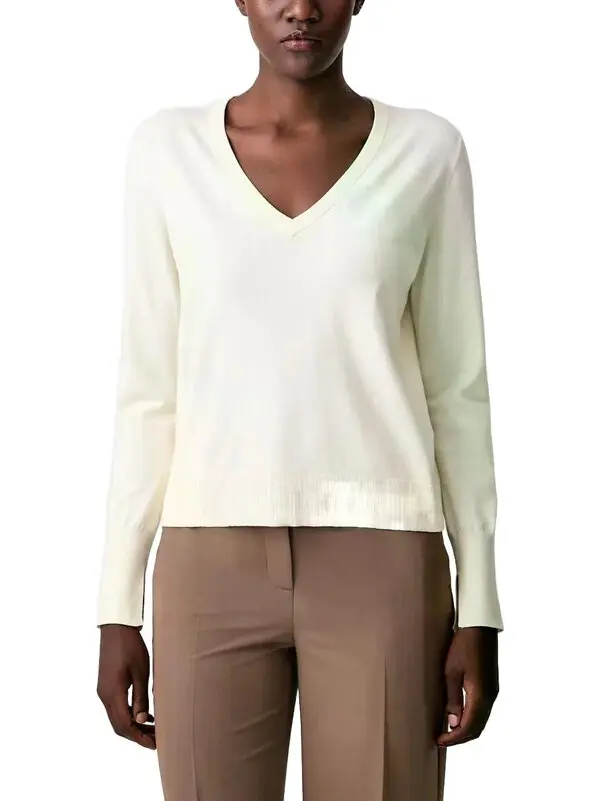 Sisley V-neck Sweater - Neutrals