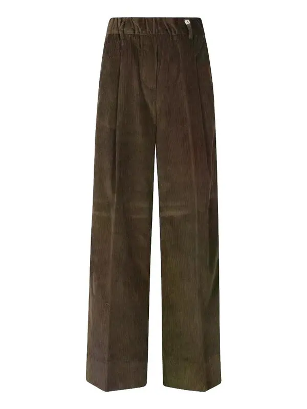 MYTHS Corduroy Wide-leg Trousers - Brown