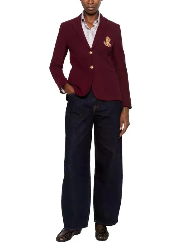 Ralph Lauren Logo-patch Button-up Blazer - Red
