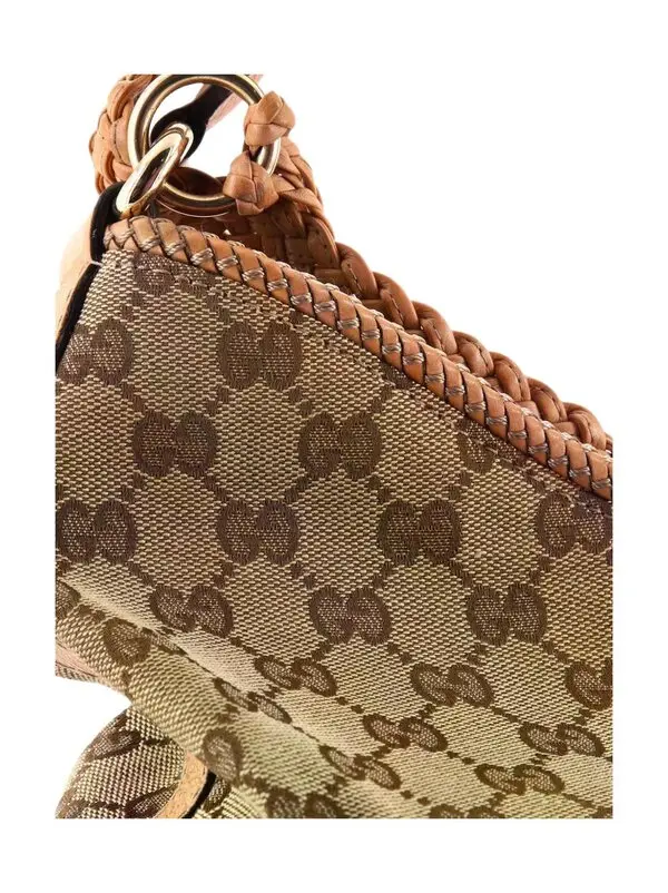 Gucci Marrakech Gg Canvas Medium Hobo Bag - Brown